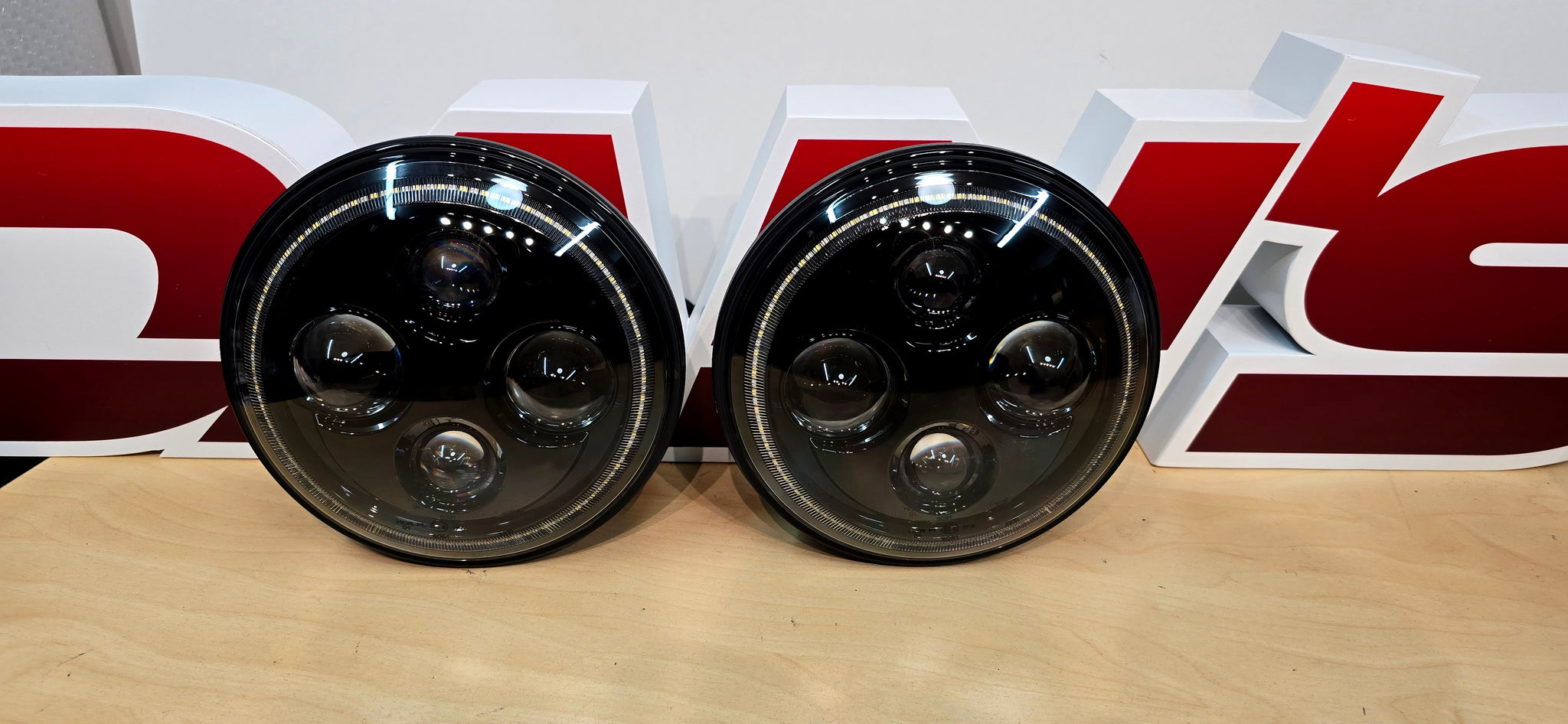 SUPERIOR QUALITY 7" LED Full Headlights with White DRL and Amber Turn ...
