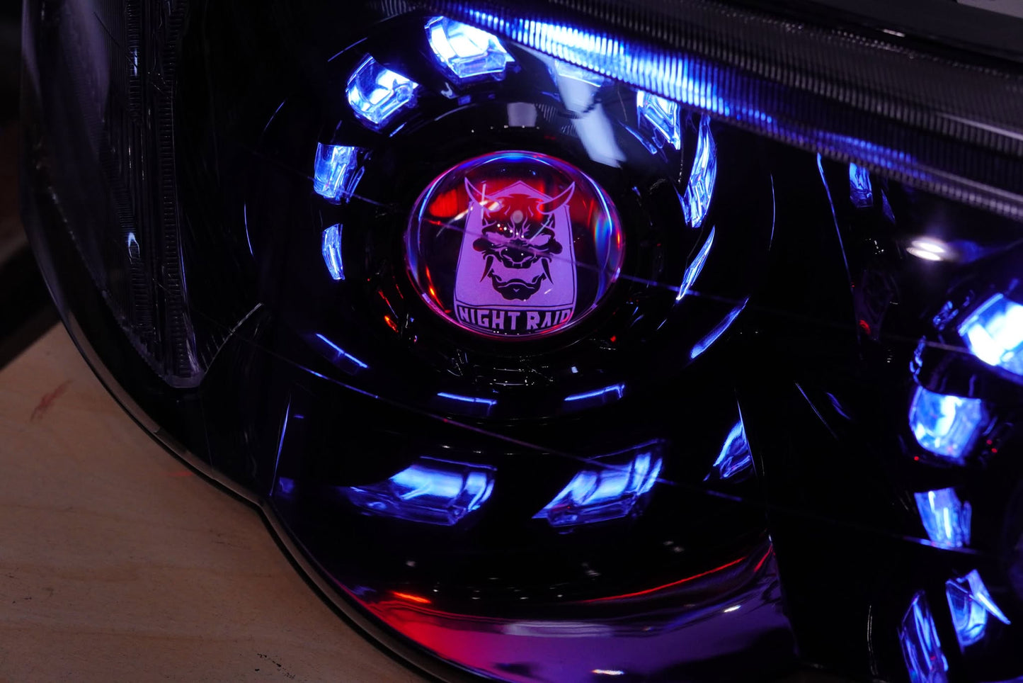 Ford Falcon BA XR6/XR8 Headlights with Projectors, RGB Halorings &Turb