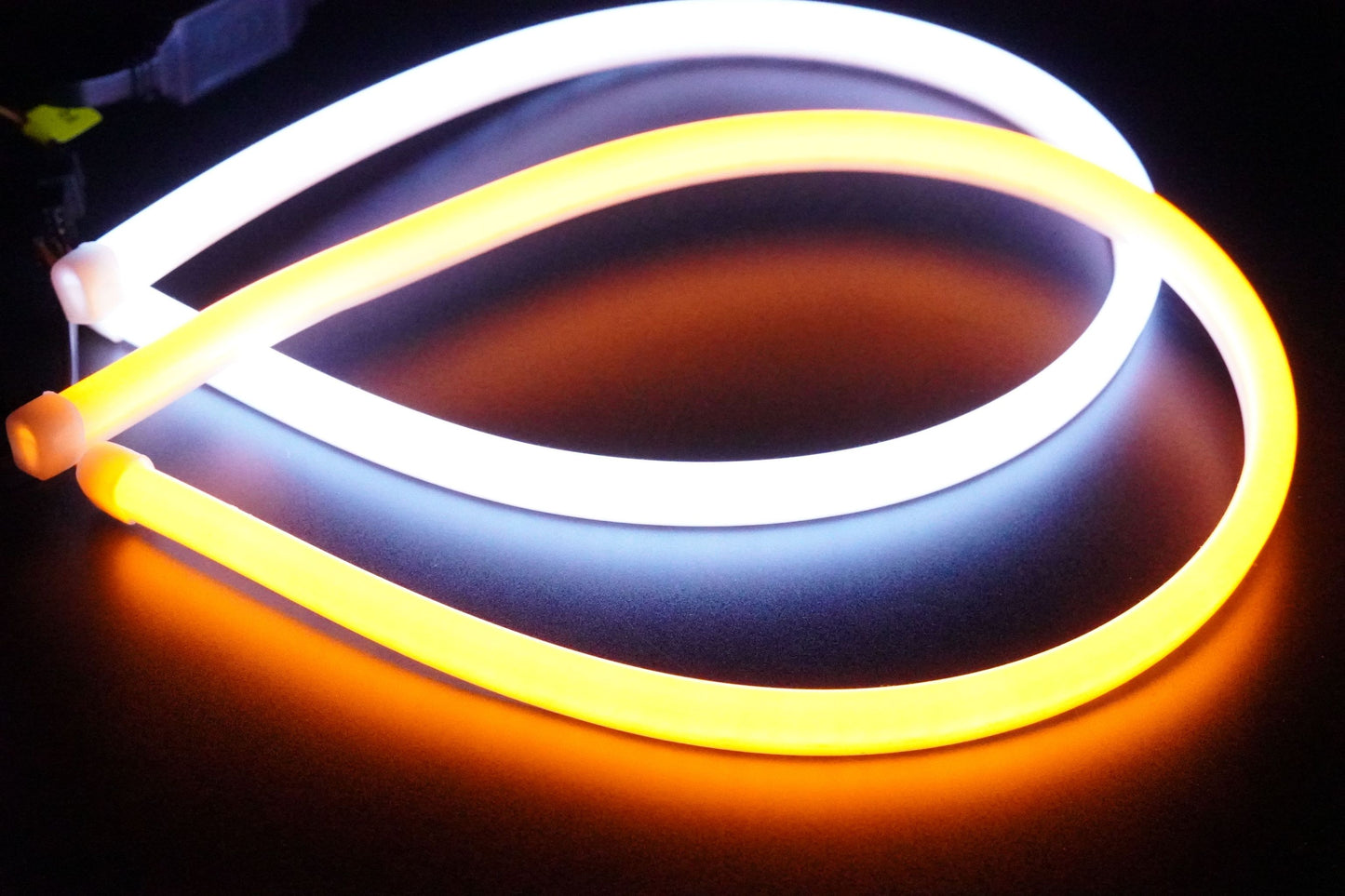 FLEXIBLE WHITE/AMBER LED DRL STRIP KIT - Option for switchback or sequ