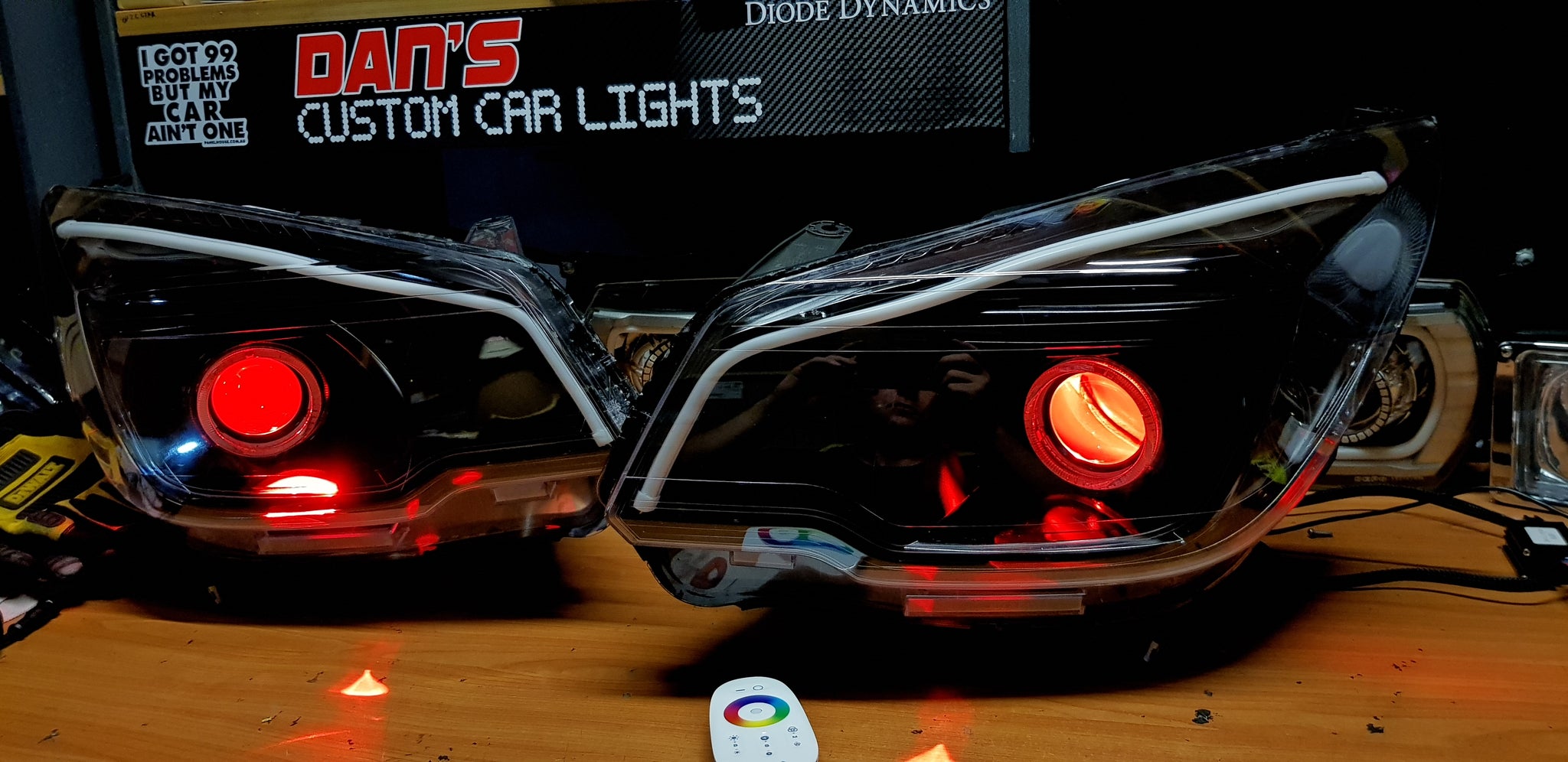 Holden RG Colorado LTZ Headlights w/ White Halo Rings, DRL ...