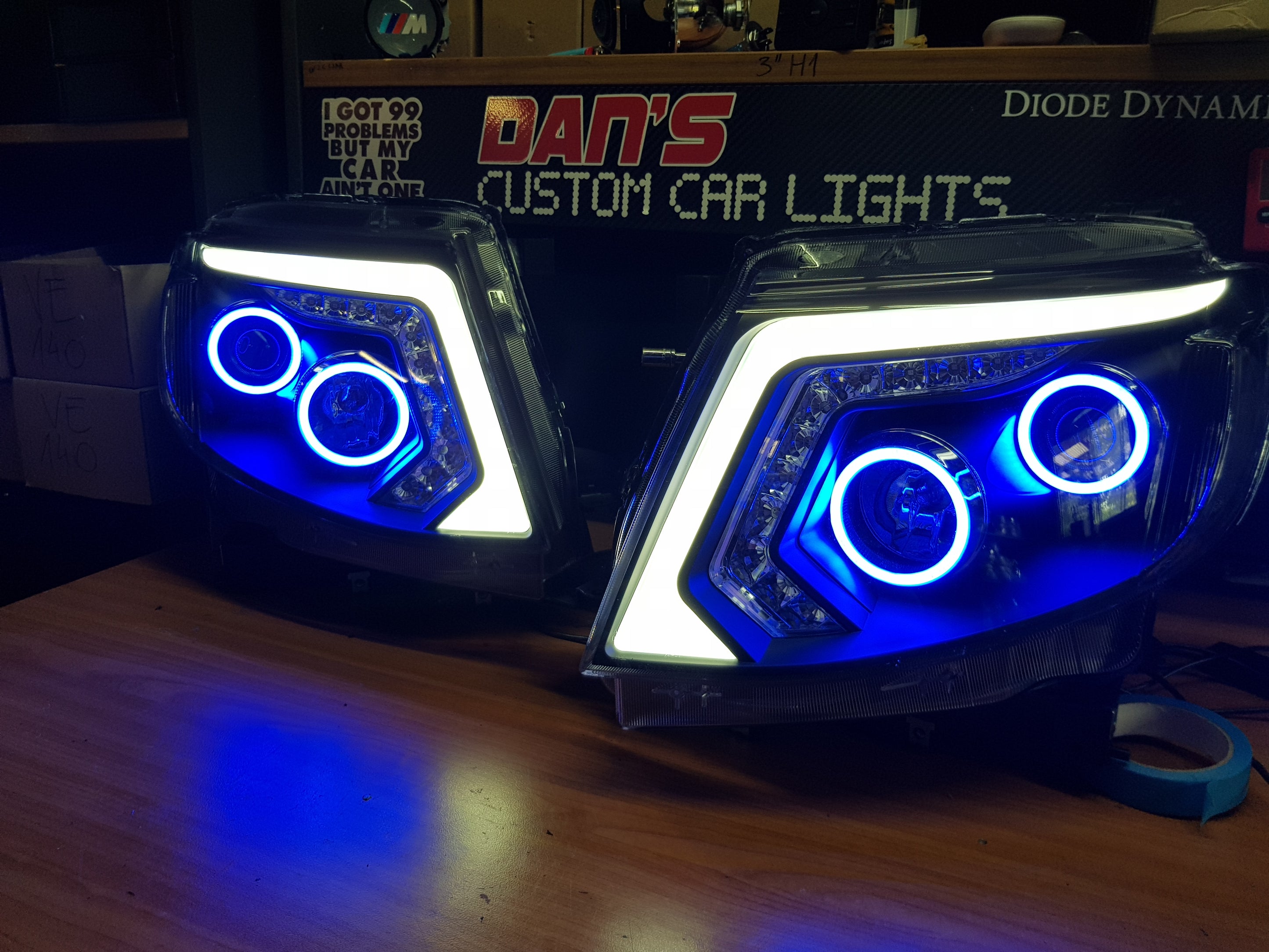 Ford Ranger PX MK1 2012-2015 Headlights with Multicolored Halo Rings ...