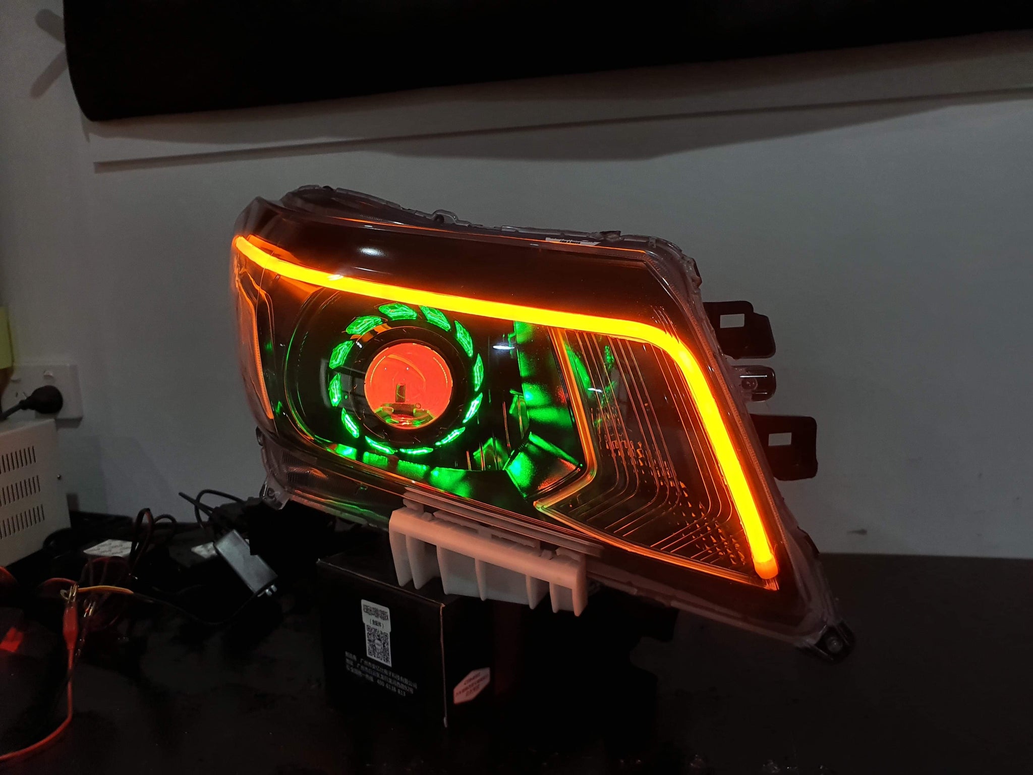 Nissan Navara D23 NP300 DX/RX Headlights with Multicolored Halo Rings ...